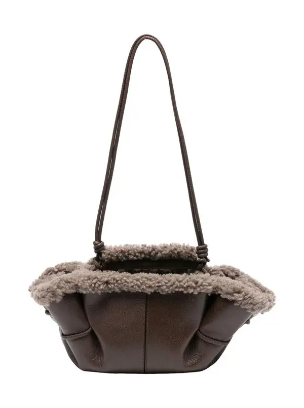 Hereu Arta Mini Leather Handbag - Marrone Scuro