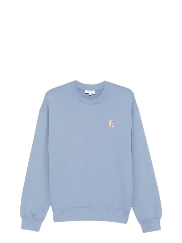 Maison Kitsuné Standing Fox Cotton Sweatshirt - Clear Blue