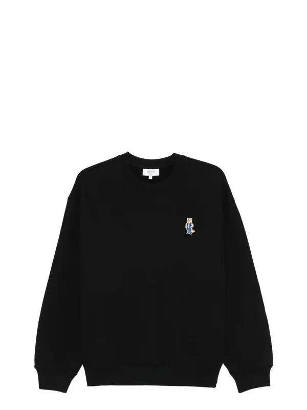 Maison Kitsuné Dressed Fox Crewneck Sweatshirt - Black