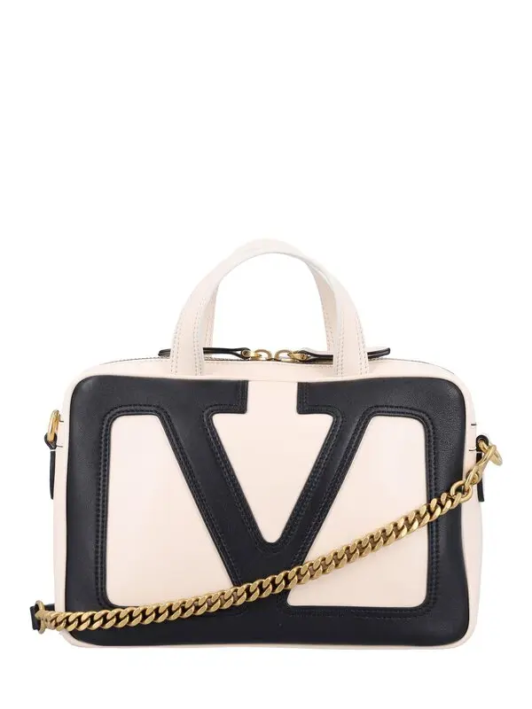 Valentino Garavani Viva Superstar Handbag - Butter White + Black