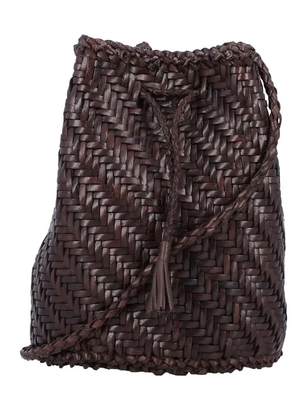 Dragon Diffusion Pompom Double Jump Bucket Bag - Dark Brown