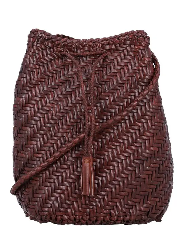 Dragon Diffusion Pompom Double Jump Bucket Bag - Brown