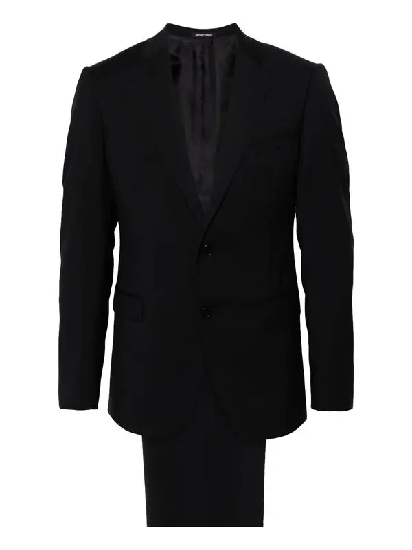 Emporio Armani Wool Single Breasted Suit - Grey