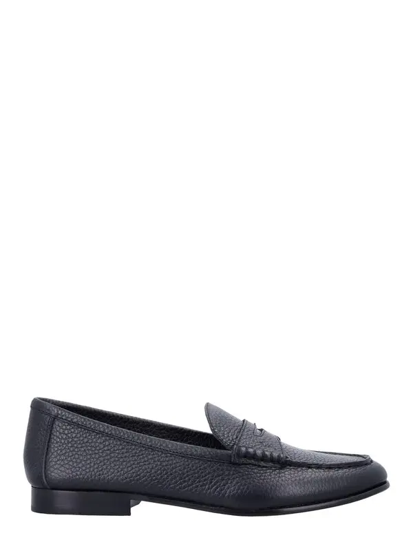 Polo Ralph Lauren Pebbled Leather Penny Loafer - Black