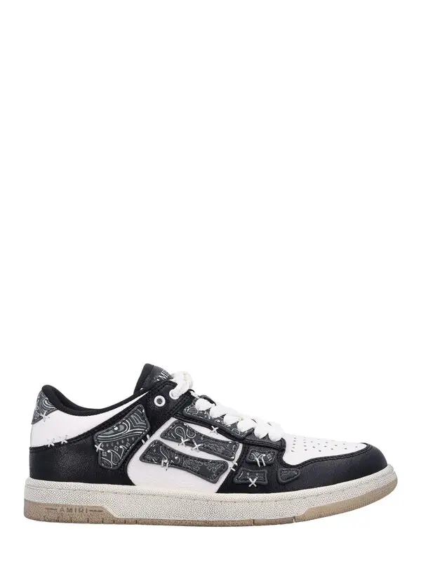Amiri Bandana Skel Top Low Sneakers - Black