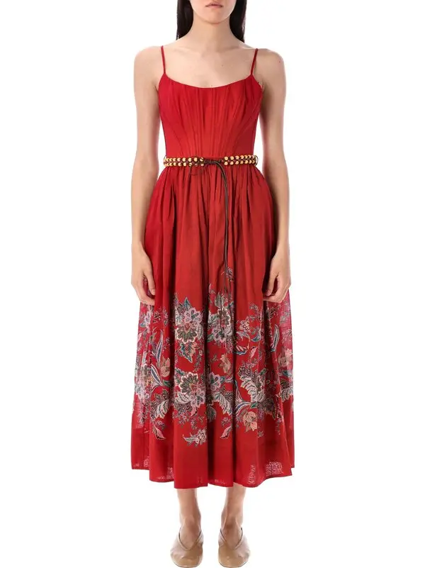 Zimmermann Dress - Red Multi Paisley