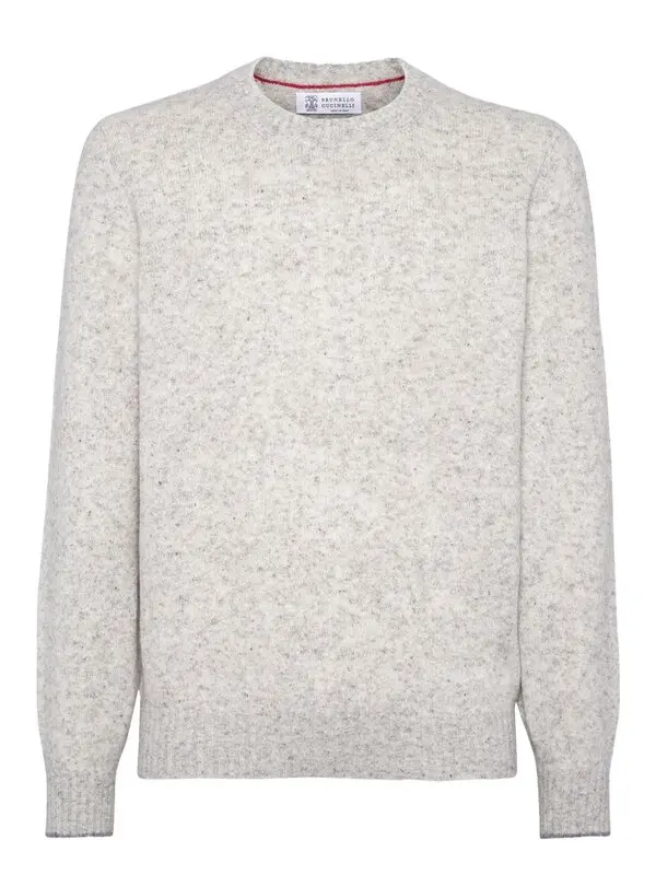 Brunello Cucinelli Silk And Alpaca Wool Sweater - Grey