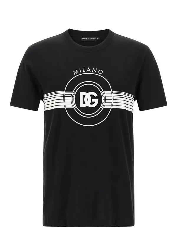 Dolce & Gabbana Dg Logo Print T-shirt - White/black