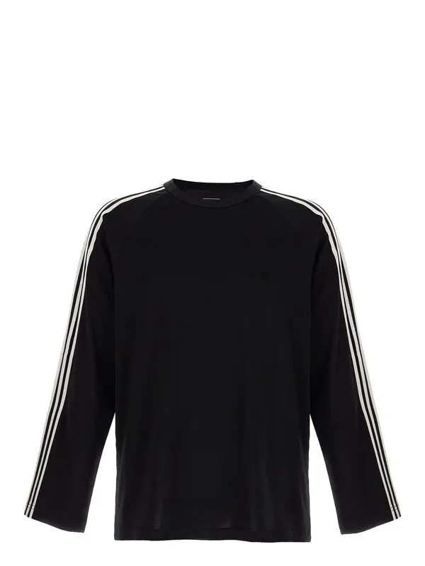 Y3 Long Sleeve 3-stripes T-shirt - White/black