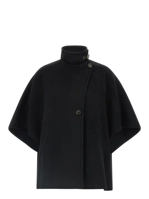Max Mara Double Cashmere 'derrik' Cape - Black
