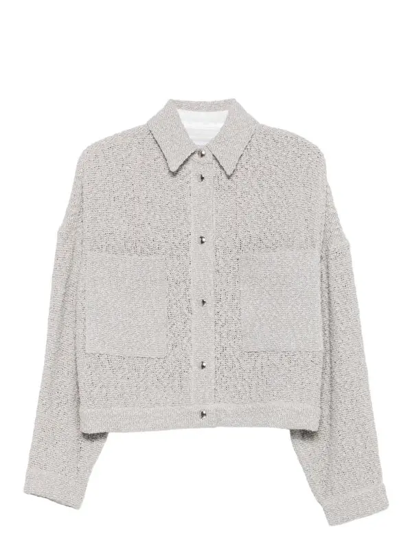 IRO PARIS Pabli Cotton Jacket - Light Grey