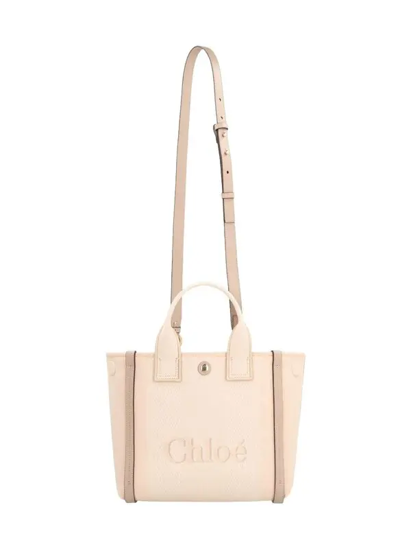 Chloé Carry Small Canvas Tote Bag - Beige