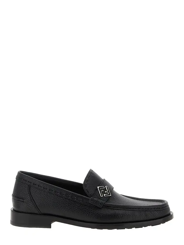 Fendi Ff Metal Loafers - Black
