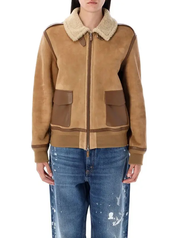 Ralph Lauren Morrison Shearling Jacket - Honey Cream