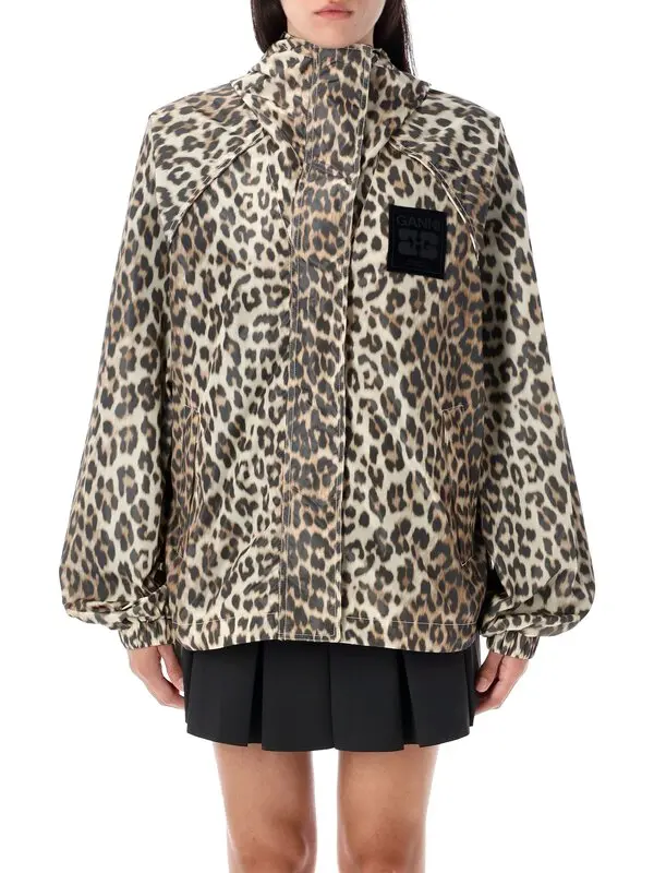 GANNI Coat - Almond Milk Leo