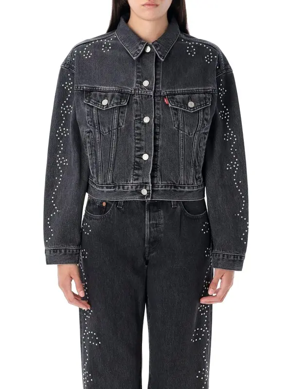 LEVI'S Shrunken '90s Trucker Denim Jacket - Black
