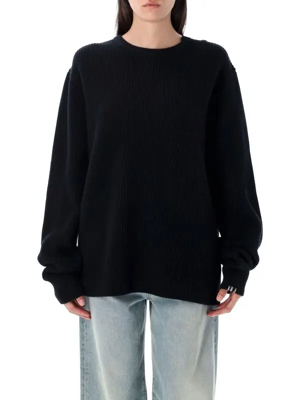 EXTREME CACHMERE Ribbed Cashmere Jumper - Raven Black