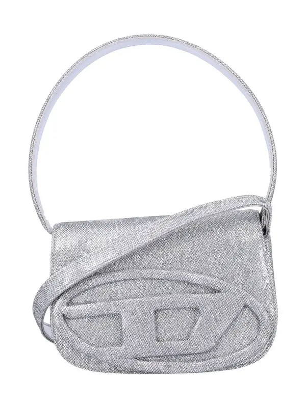 DIESEL Lurex Shoulder Bag - Silver