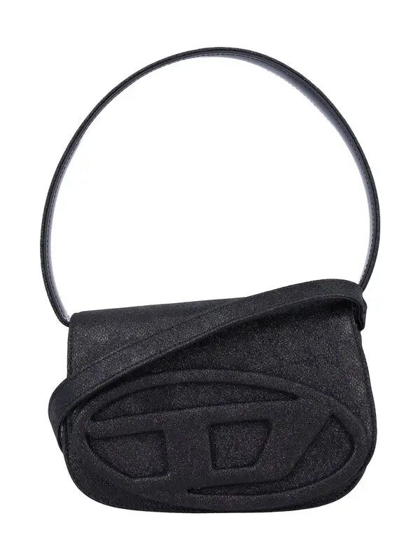 DIESEL Lurex Shoulder Bag - Black