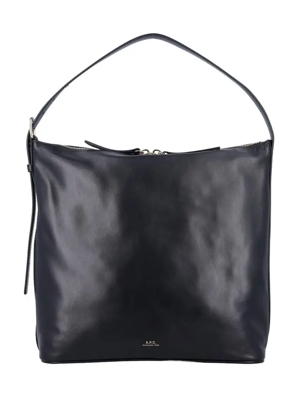 A.p.c. Smooth Leather Vera Bag - Black