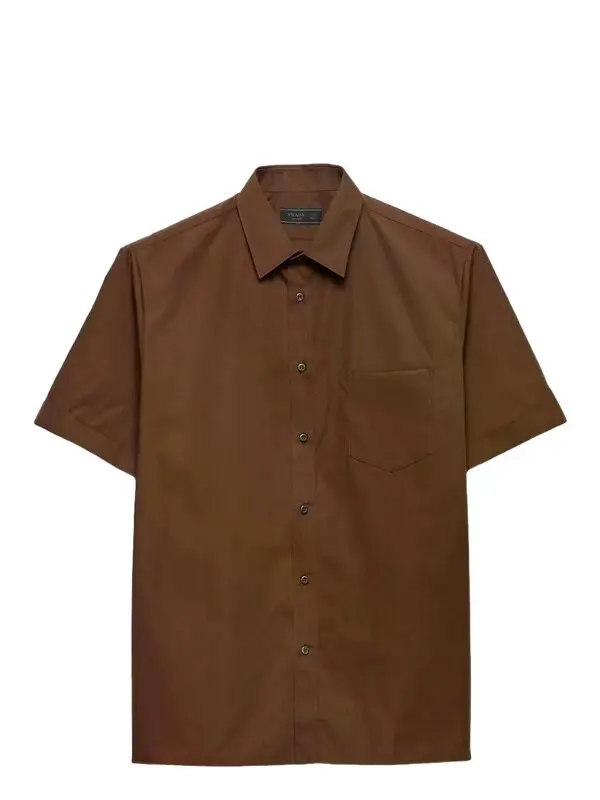 Prada Patch-pocket Short-sleeved Shirt - Brown