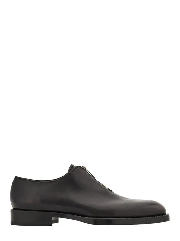 FERRAGAMO Derby With Zip - Black