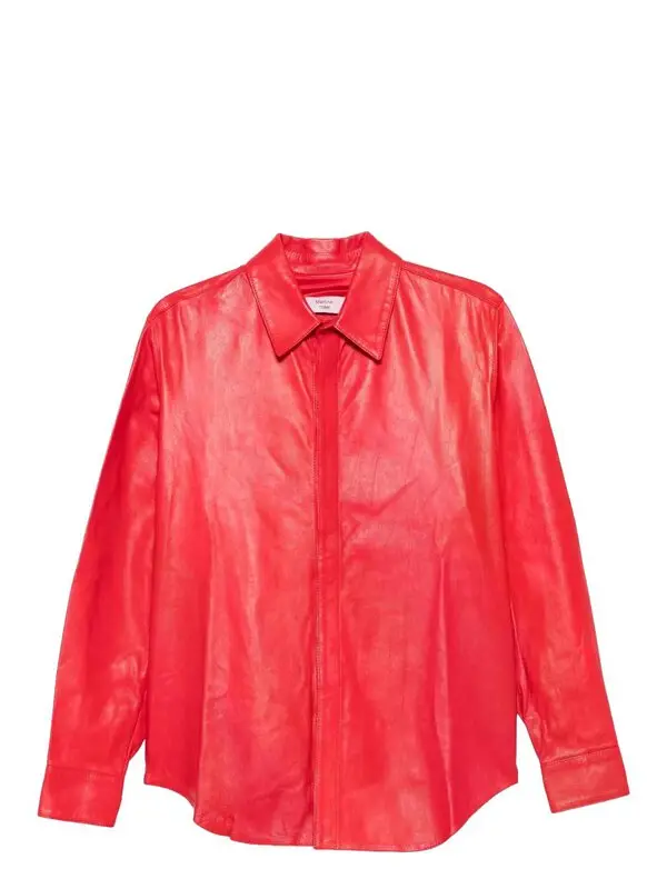 Martine Rose Nappa Leather Shirt - Red