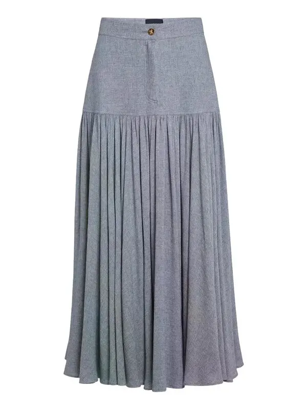 Giambattista Valli Pleated Maxi Skirt - Grey