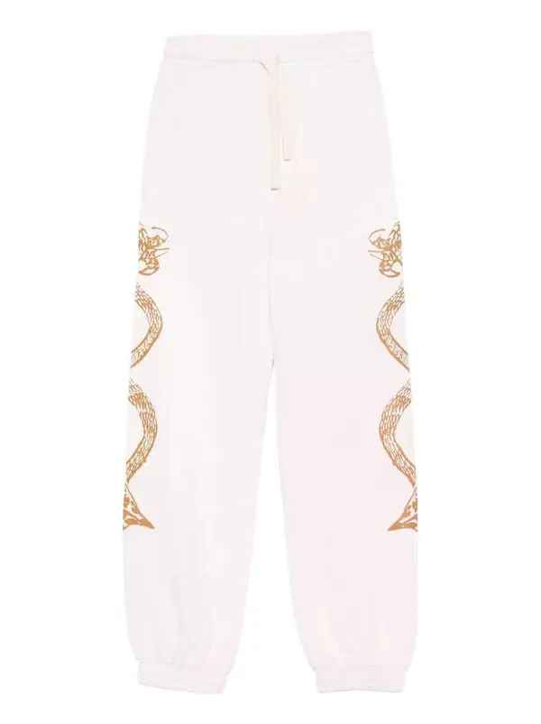 CHARLES JEFFREY Graphic-print Track Pants - Pink