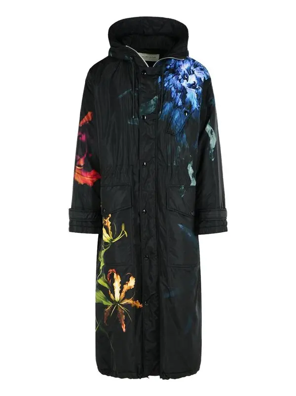 Dries Van Noten Varna Polyamide Coat - Black