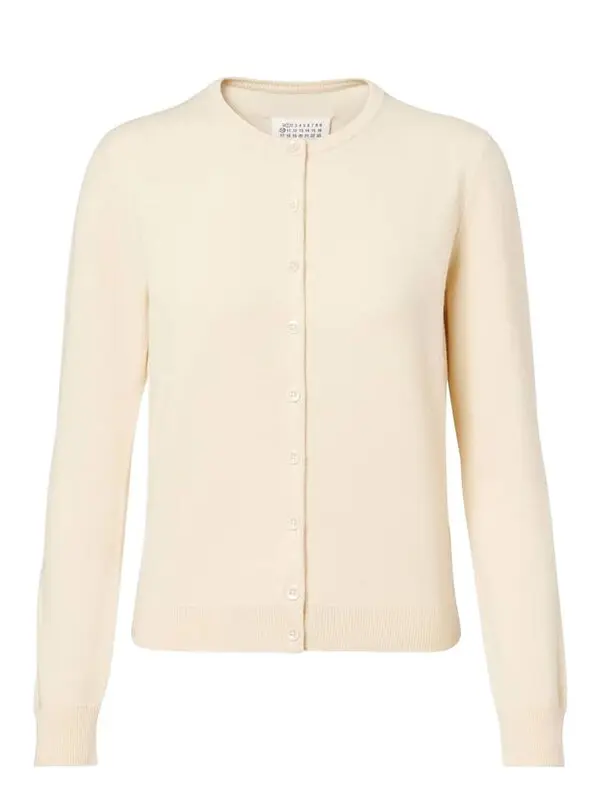 MAISON MARGIELA Virgin Wool Buttoned Cardigan - Beige