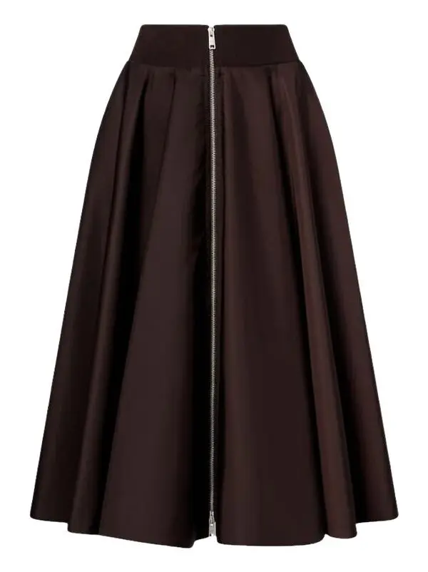 Prada Re-nylon Midi Skirt - Brown