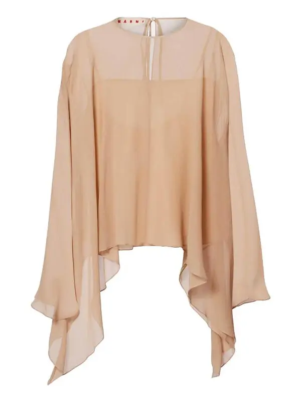 Marni Silk Top - Beige