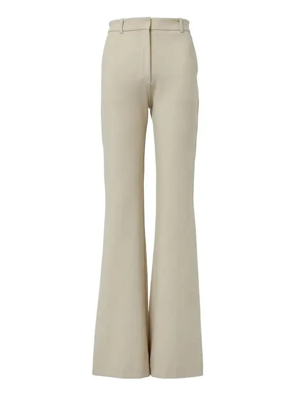 JOSEPH Tafira Cotton-blend Flared Pants - Beige