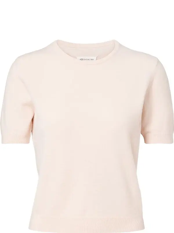 MAISON MARGIELA Knitted Virgin Wool T-shirt - Pink
