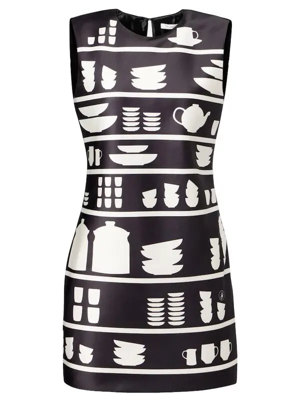 JW Anderson Printed Mini Shift Dress - Black