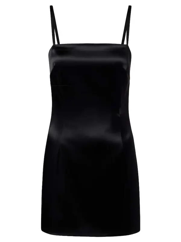 Dolce & Gabbana Satin Mini Dress - Black