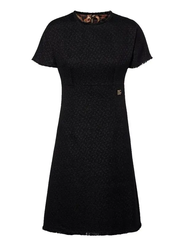 Dolce & Gabbana Wool-blend Minidress - Black