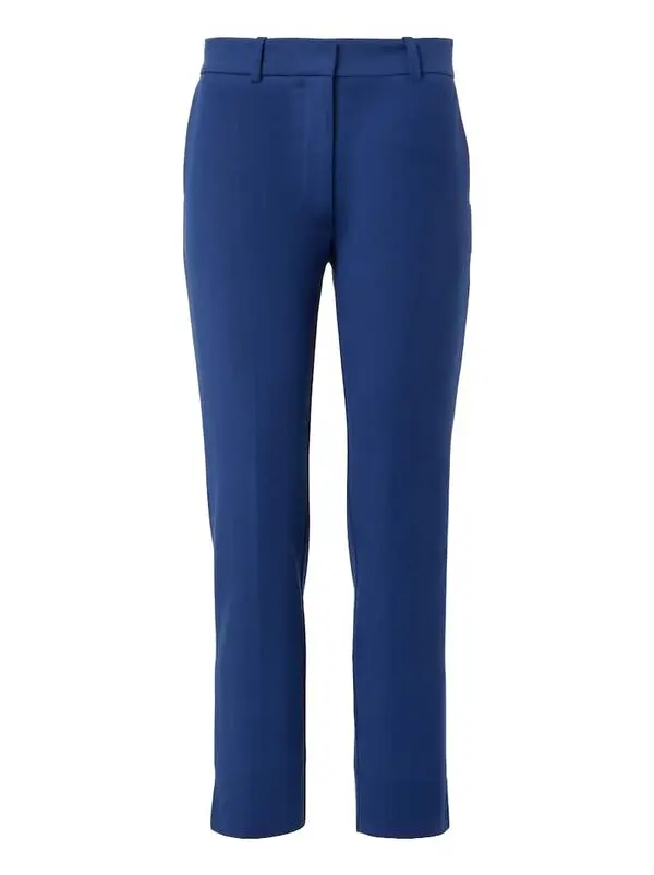 JOSEPH Bing Court Cotton-blend Slim Pants - Blue