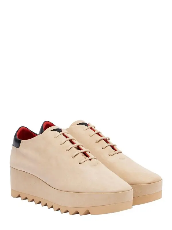 Stella McCartney Sneak-elyse Wedge Sneakers - Beige