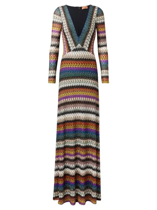 Missoni Striped Lamé Maxi Dress - Multicoloured