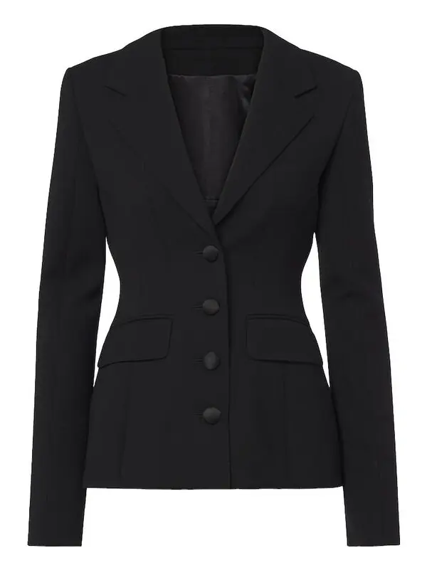 Dolce & Gabbana Virgin Wool Crêpe Blazer - Black