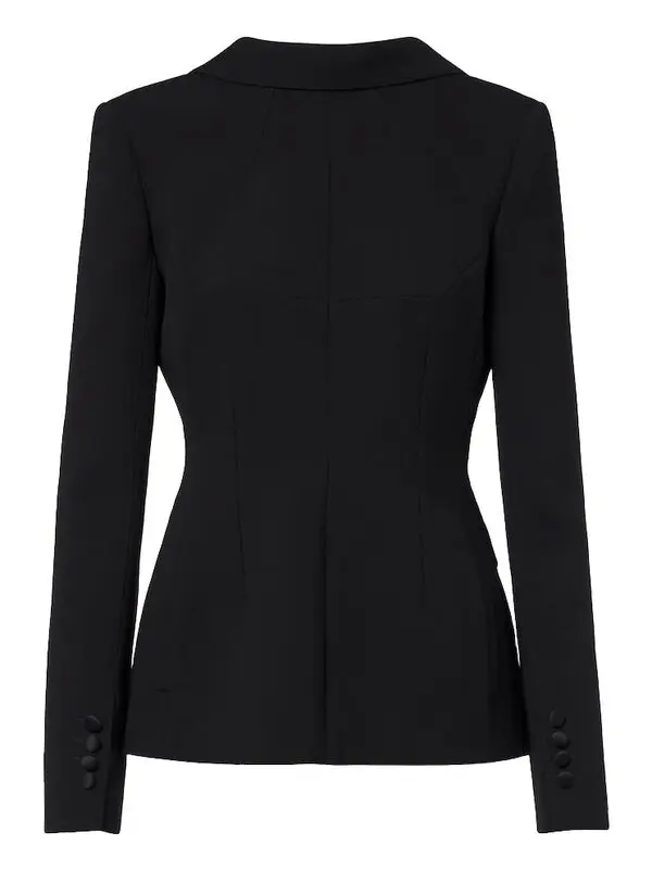 Dolce & Gabbana Virgin Wool Crêpe Blazer - Black