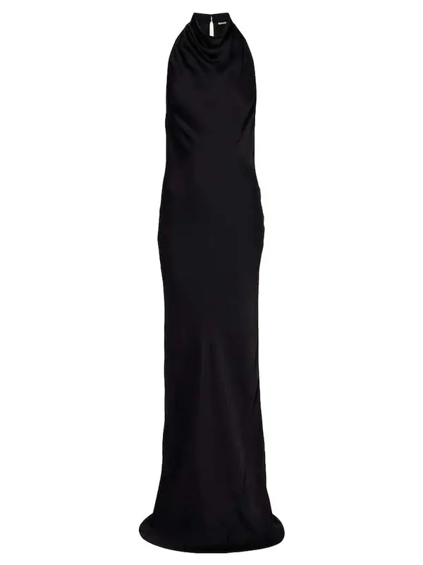 ROTATE BY BIRGER CHRISTENSEN Halterneck Maxi Dress - Black
