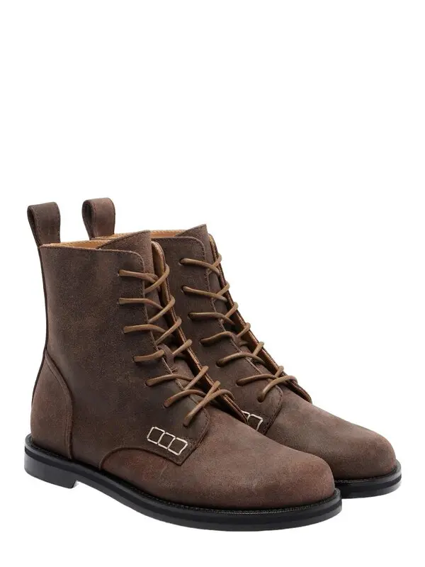 JW Anderson Suede Ankle Boots Mustard - Brown