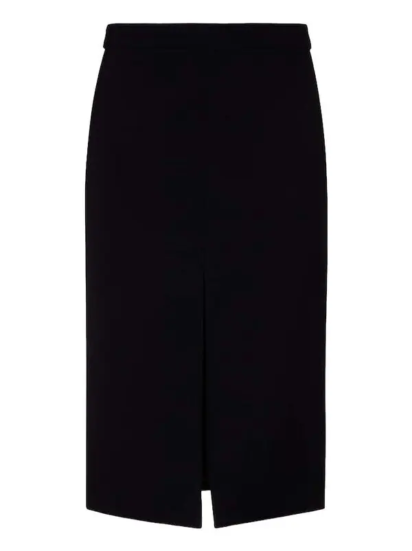 Dolce & Gabbana High-rise Wool Midi Skirt - Black