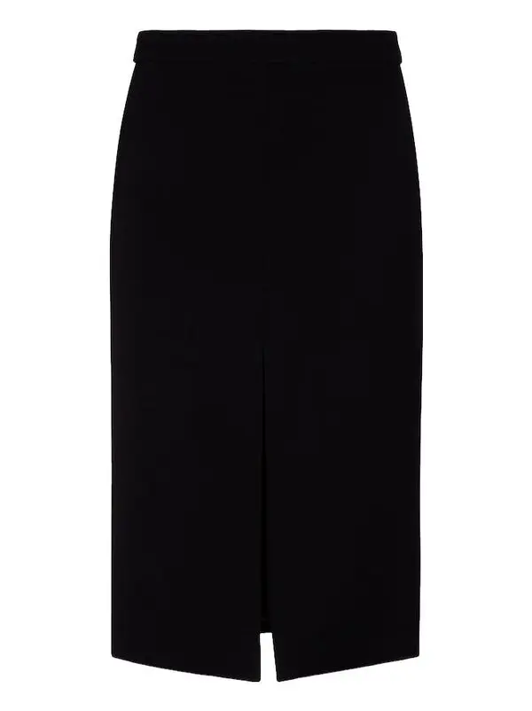 Dolce & Gabbana High-rise Wool Midi Skirt - Black