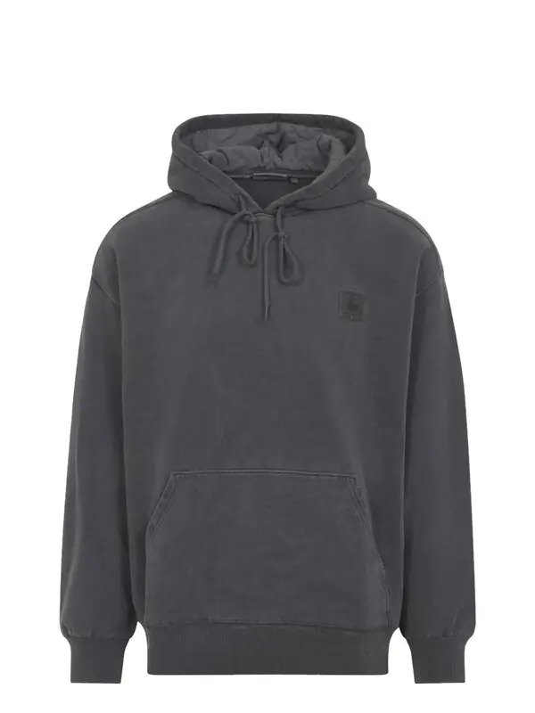 Carhartt Work In Progress Logo Cotton Hoodie - Black