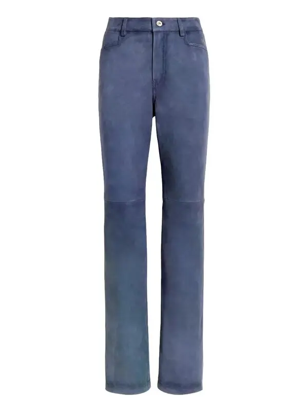 Proenza Schouler White Label High-waisted Leather Trousers - Blue