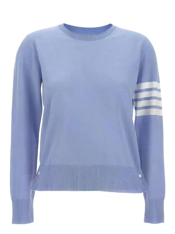 Thom Browne Crew-neck Wool Sweater - Blue